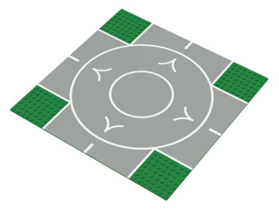 Baseplate, Road 32 x 32 7-Stud Crossroads with Runway 'V' Wide Pattern ...