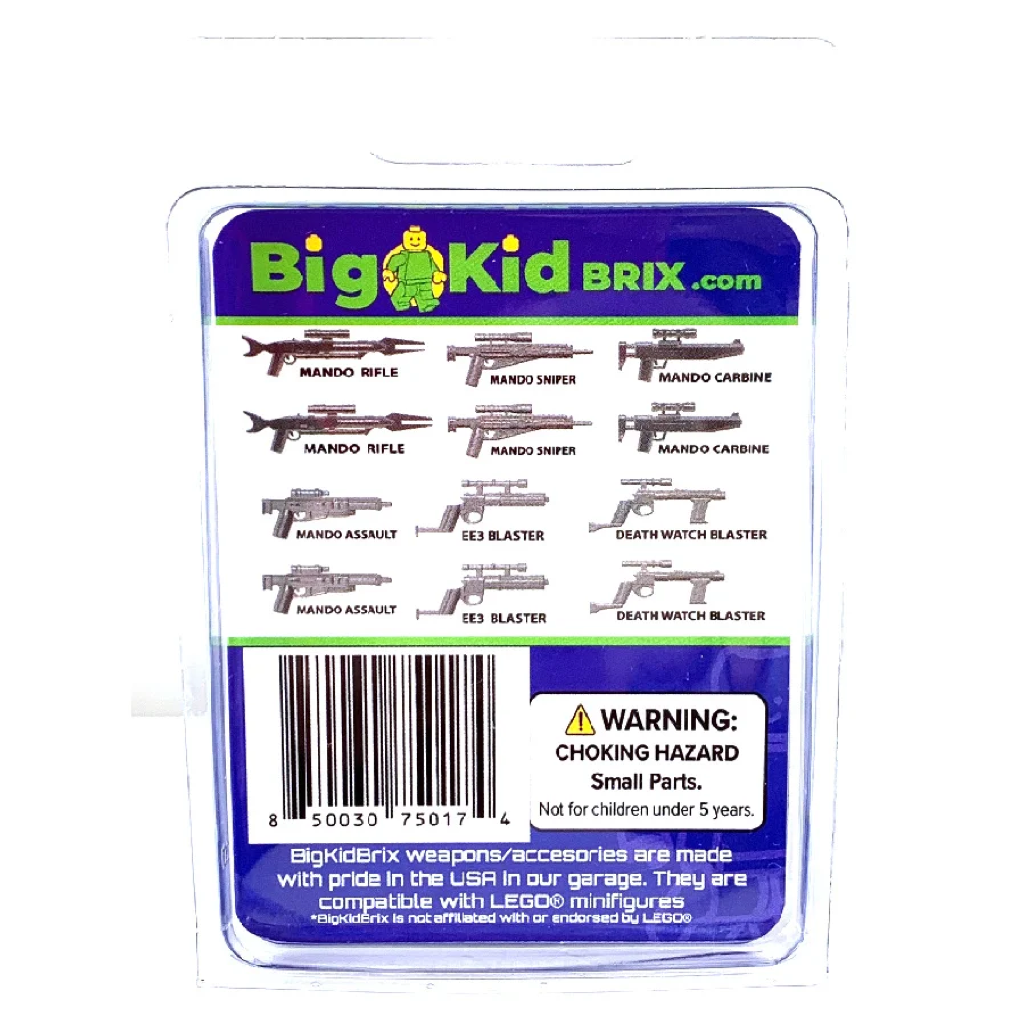 Mando Hunter Rifle Blaster Pack - Metal Grey - LEGO®-Compatible Access ...