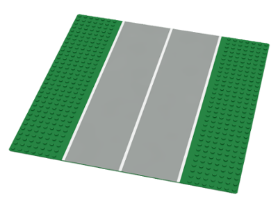 Baseplate, Road 32 x 32 7-Stud Straight with Plain Runway Narrow Patte ...