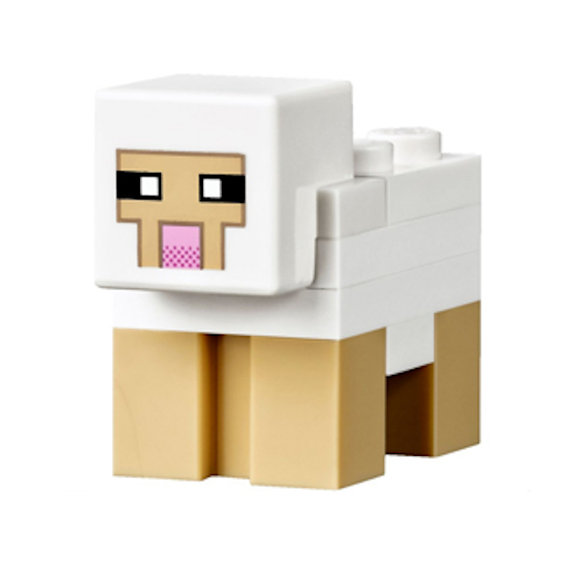 Minecraft Sheep - LEGO® Minecraft™ Animal – Bricks & Minifigs Eugene