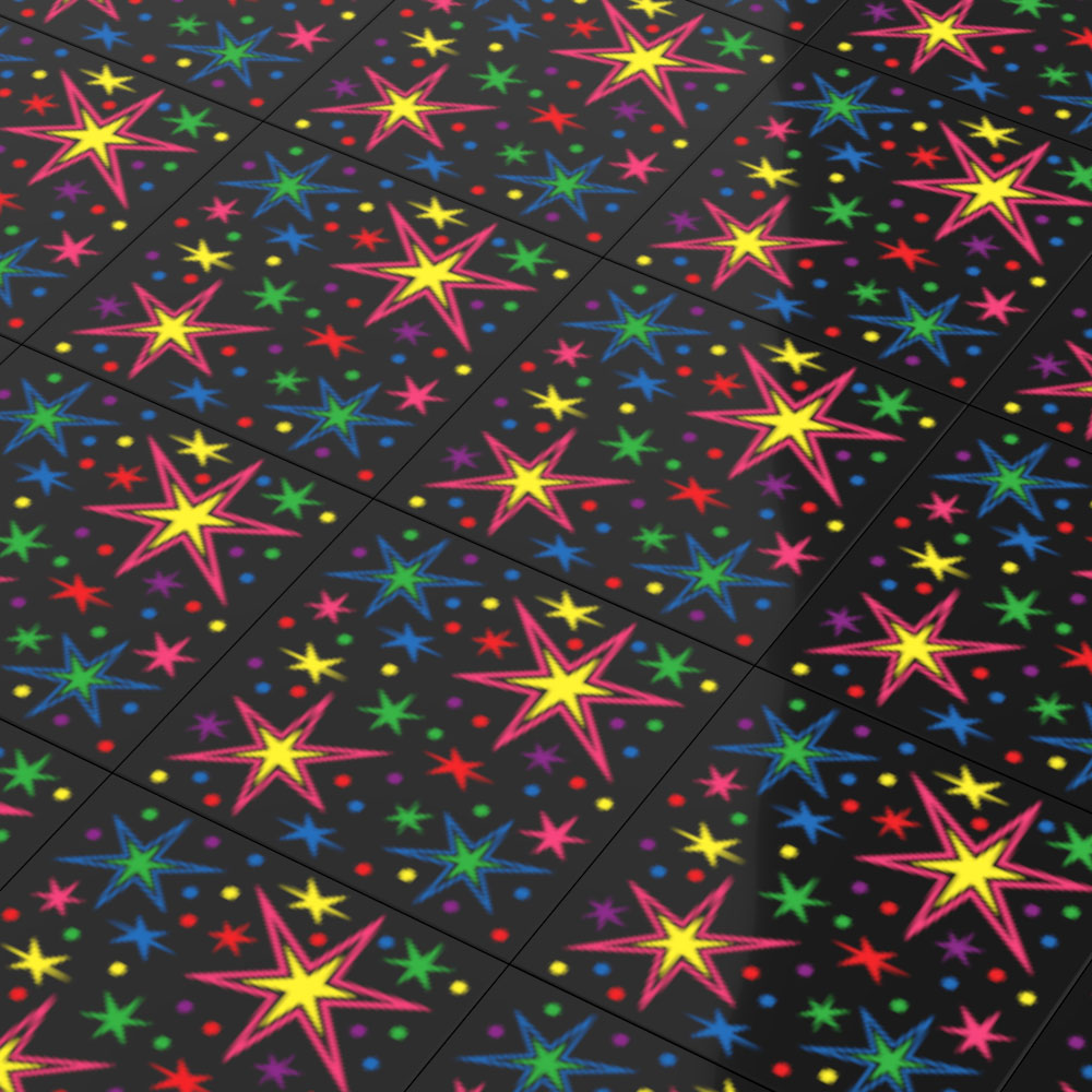 B3 Customs® 80's Arcade Carpet (Bursts) - Custom Printed 6x6 Tile for ...