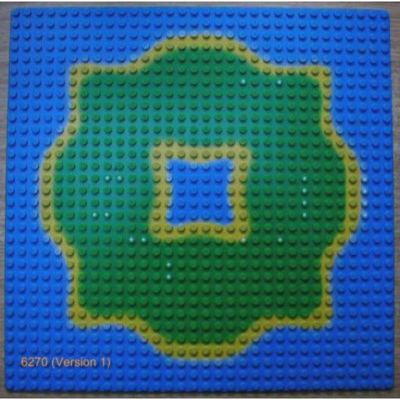 Island and Center Lagoon Pattern - 10"x10" Used LEGO® Baseplate ...