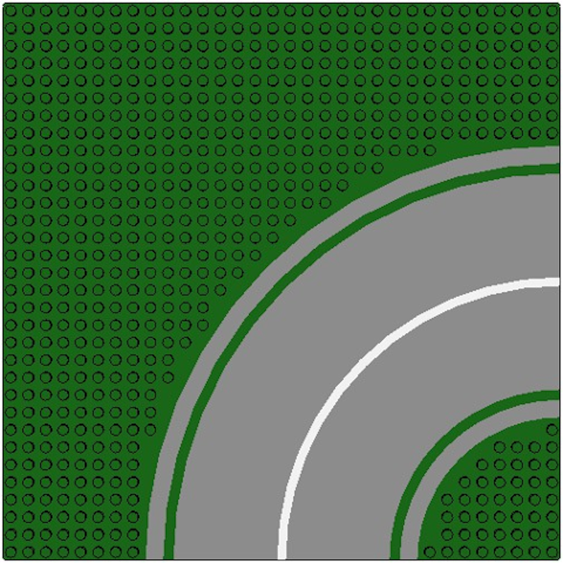 10"x10" LEGO® Road Baseplate - Curve – Bricks & Minifigs Eugene