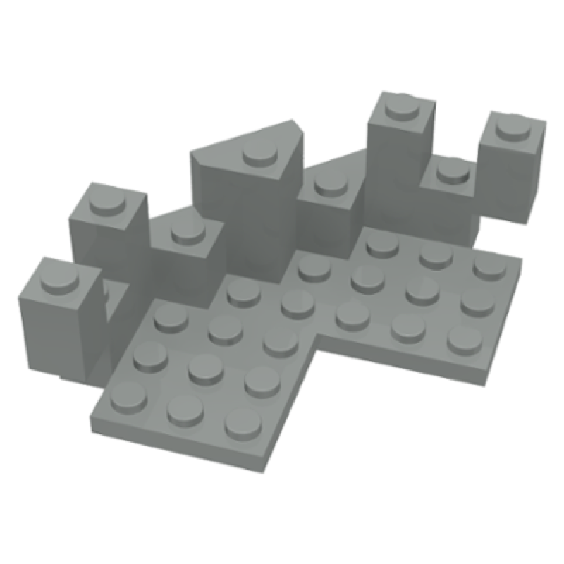 Castle Turret Top 7 x 7 Corner (Light Gray) – Bricks & Minifigs Eugene